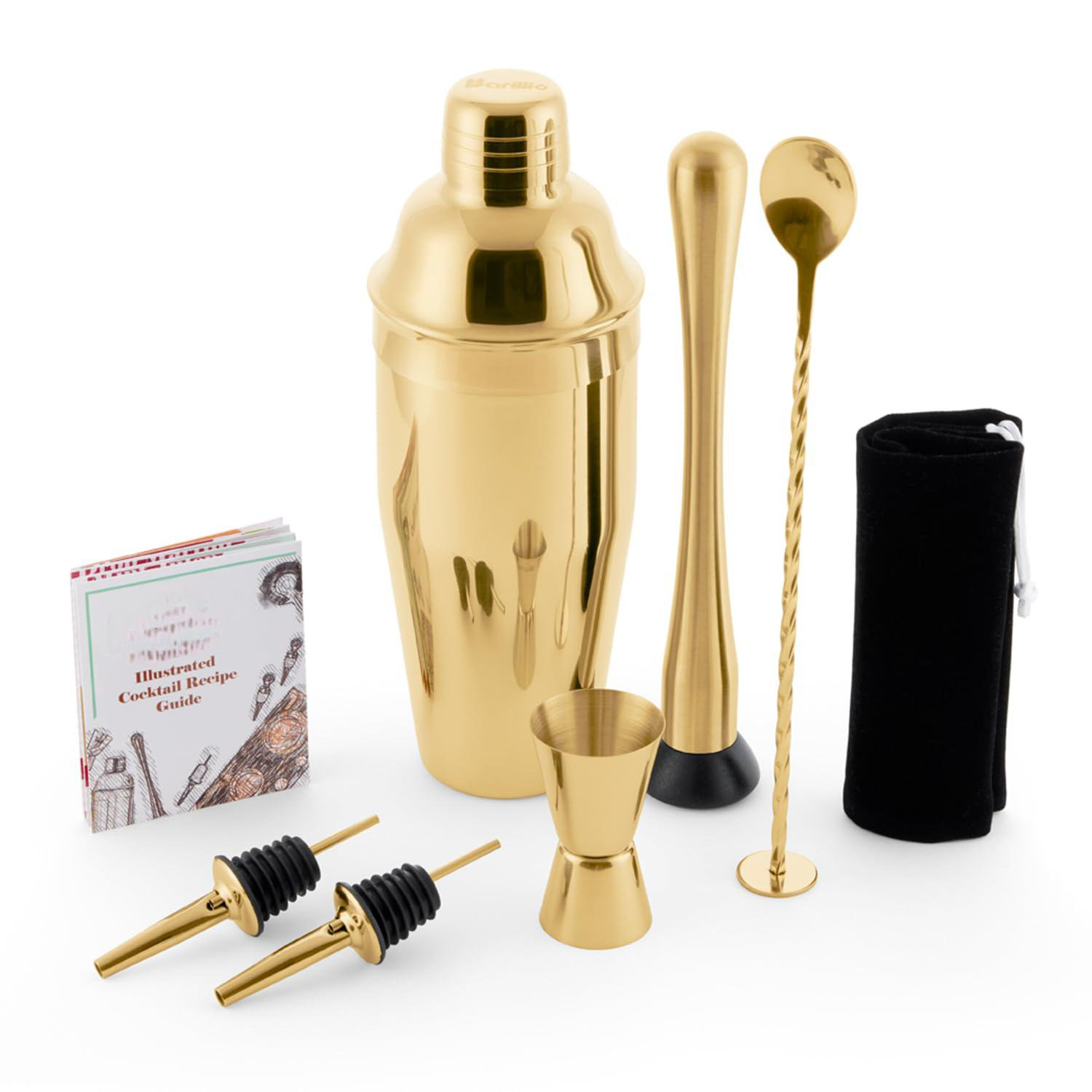 Prep & Savour Bartender Kit - 8-Pc Stainless-Steel Travel Cocktail ...