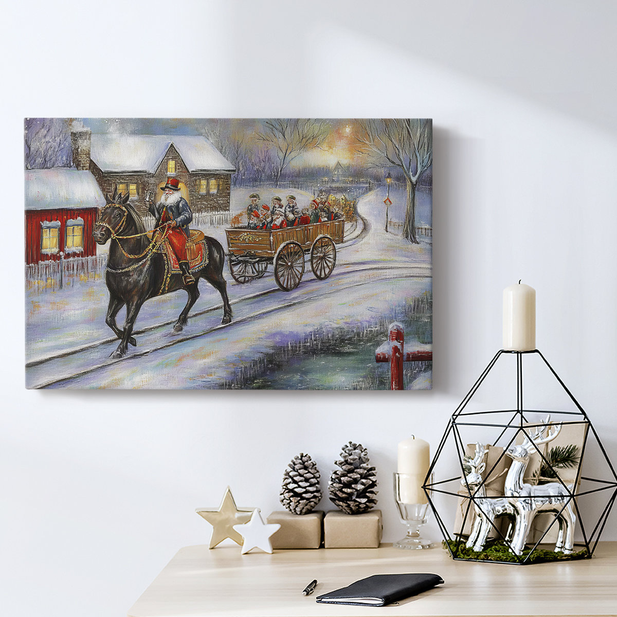 The Holiday Aisle® Christmas Holiday Arts - Gallery Wrapped Canvas ...