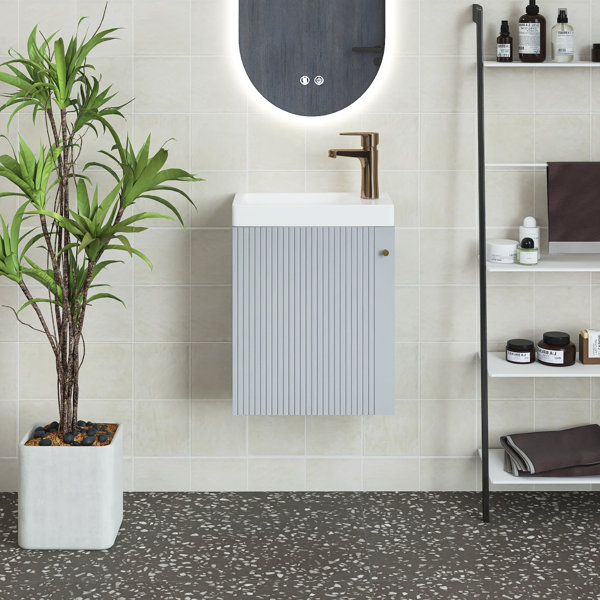 Wrought Studio Khadeza 16'' Single Bathroom Vanity with Ceramic Top ...