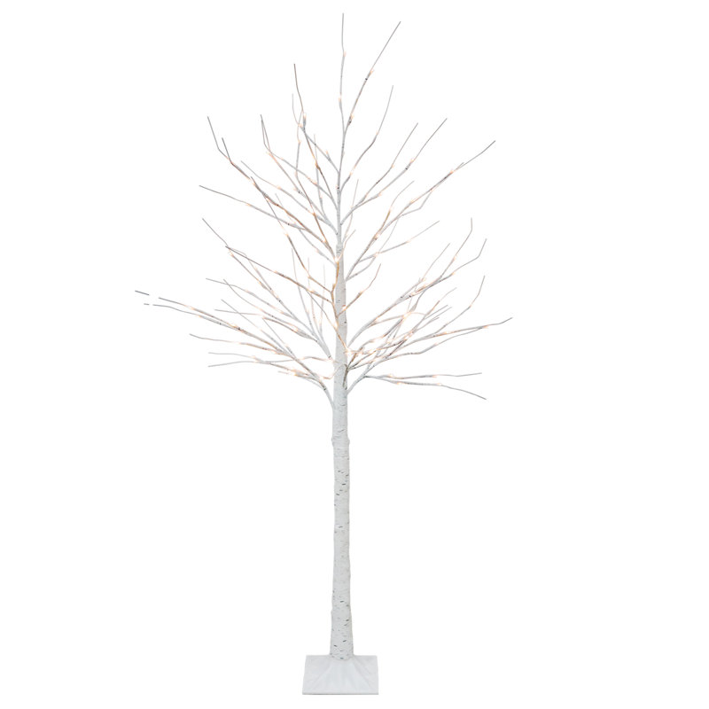 The Holiday Aisle® 6 Ft Birch LED Lighted Tree 8 Mode Adapter for ...
