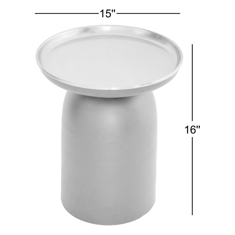 Joss & Main Heath Iron Tray Top Drum End Table & Reviews | Joss & Main