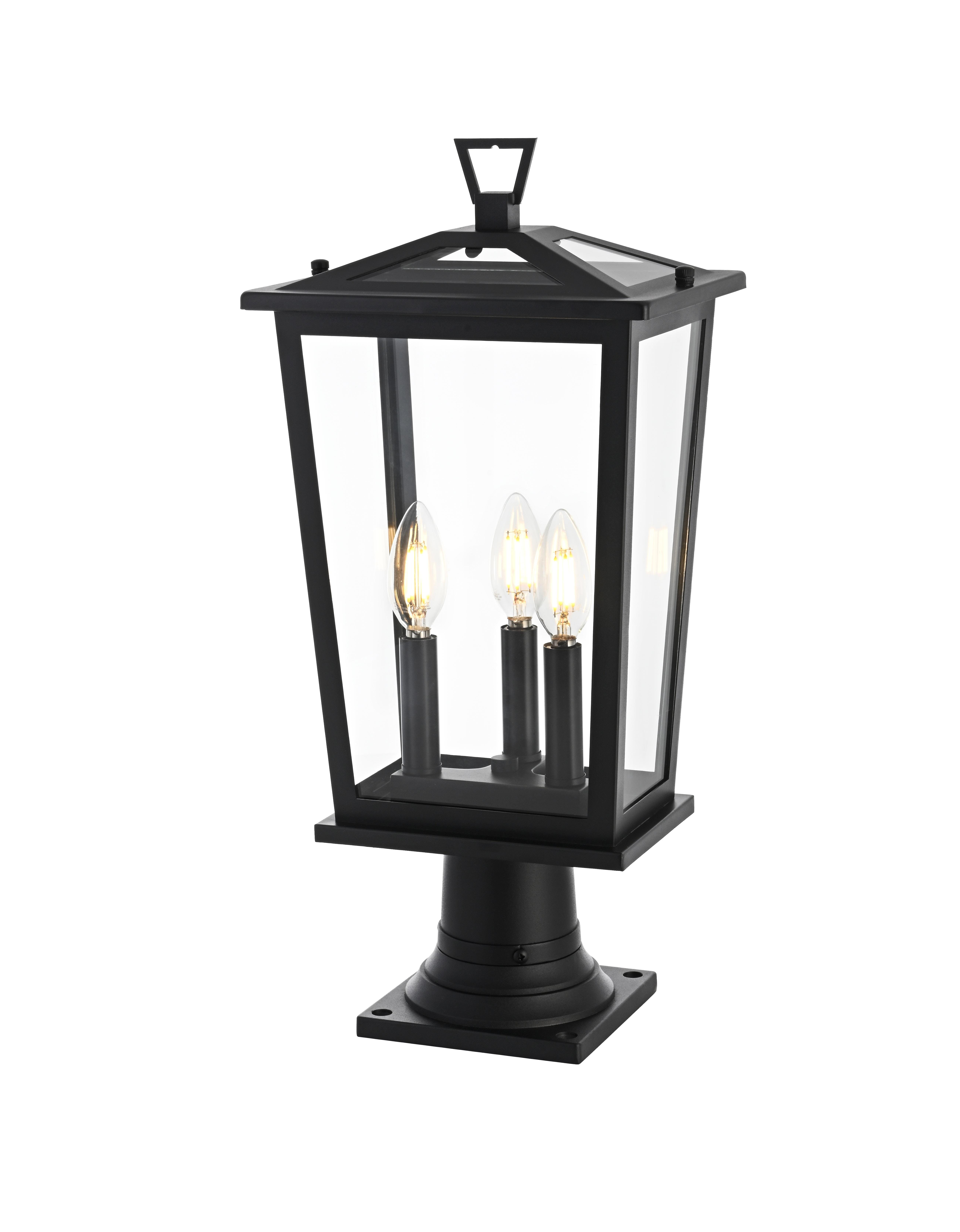 Birch Lane™ Jamila 9.45 Inch Outdoor Post Light in Black | Birch Lane