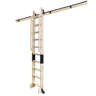 Foundry Select Natural Knotty Pine Wood Sliding Library Step Ladder ...