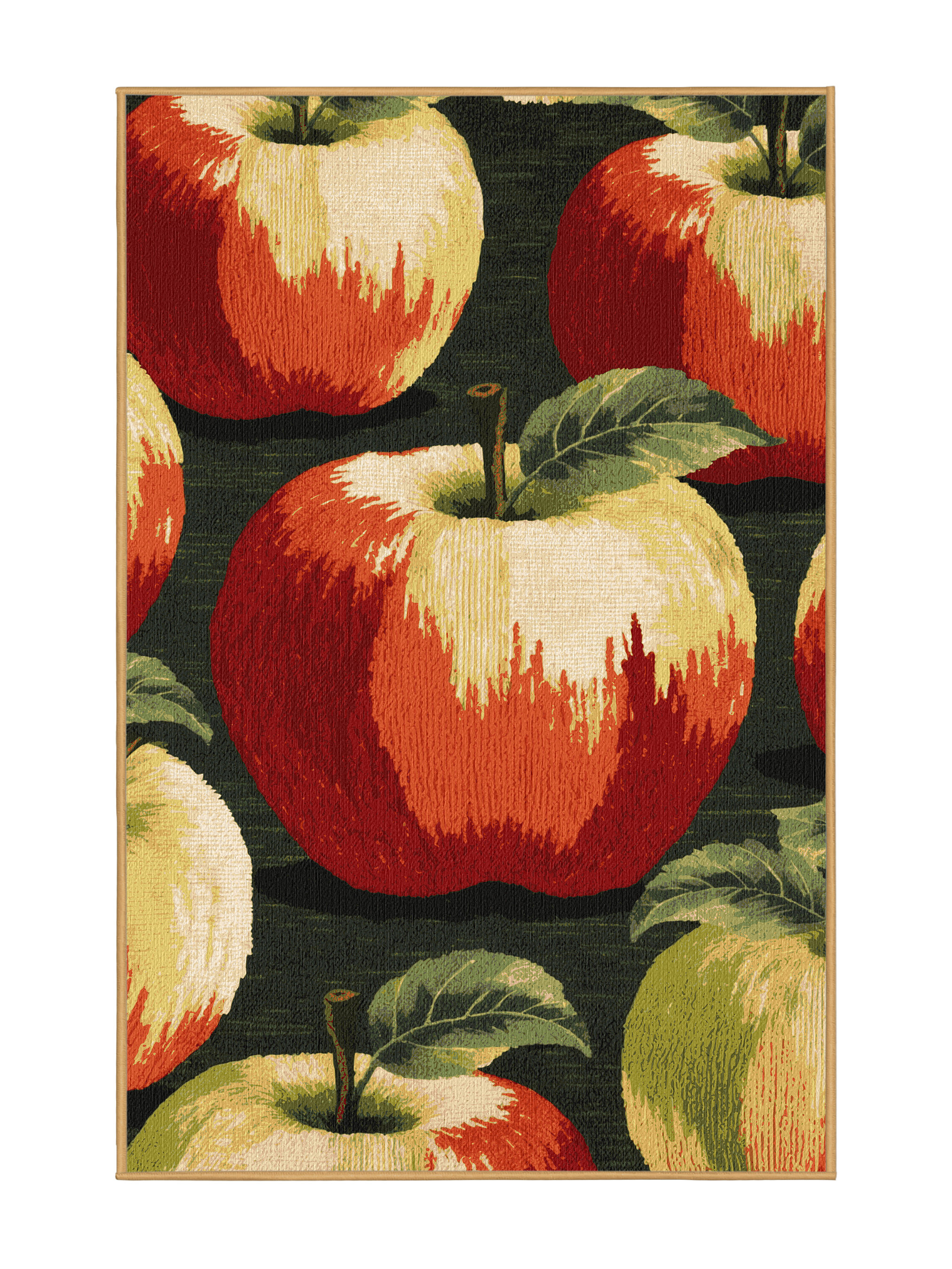 One Allium Way® Washable Apple Honeycrisp Fruits Area Rug | Wayfair