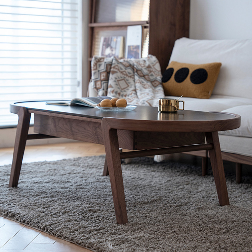 Trentastic Trails Black walnut rock table | Wayfair