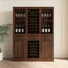 Millwood Pines Modular Wine Bar Cabinet With Storage Shelves With Hutch ...
