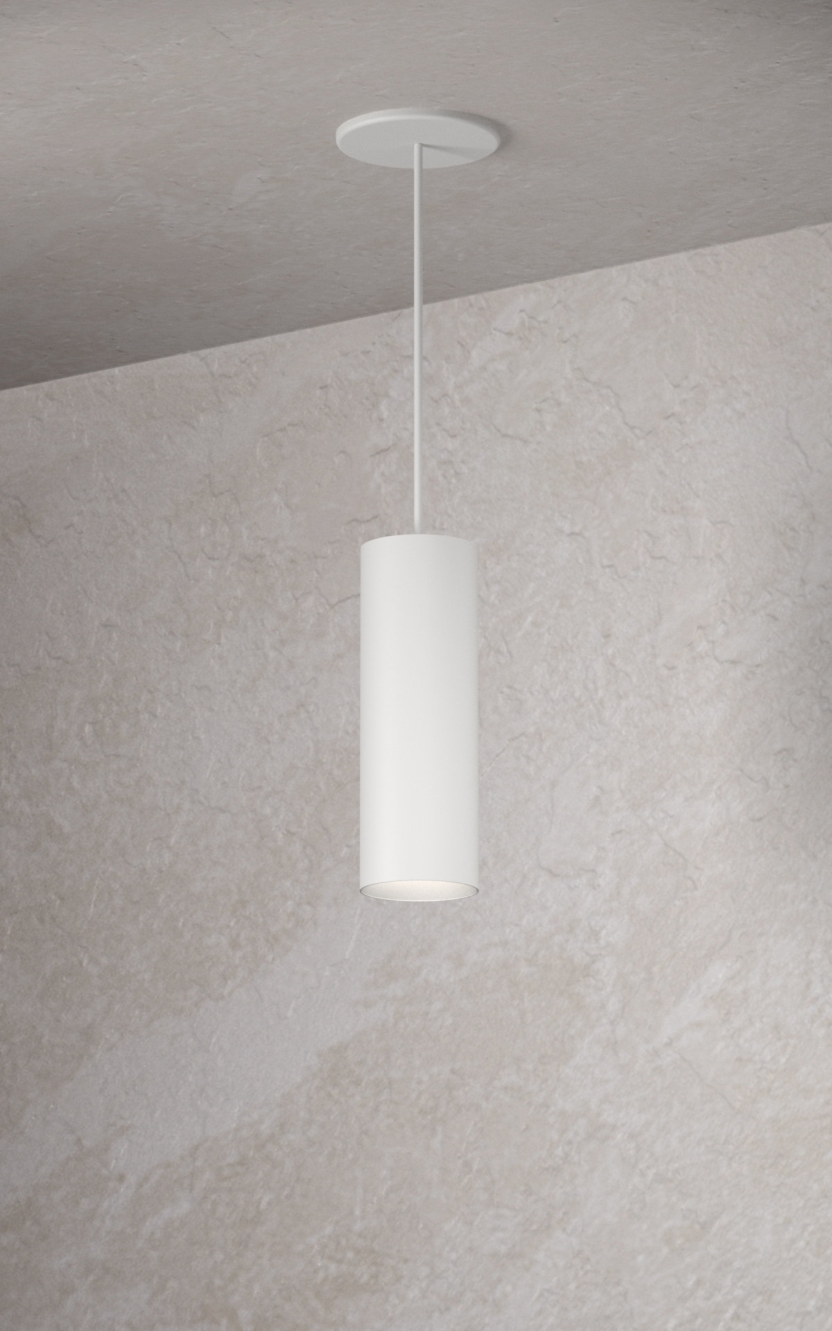 CSL Pendant Downlight 3” Round,20W,3500K 90CRI,50°, Semi Gloss White ...