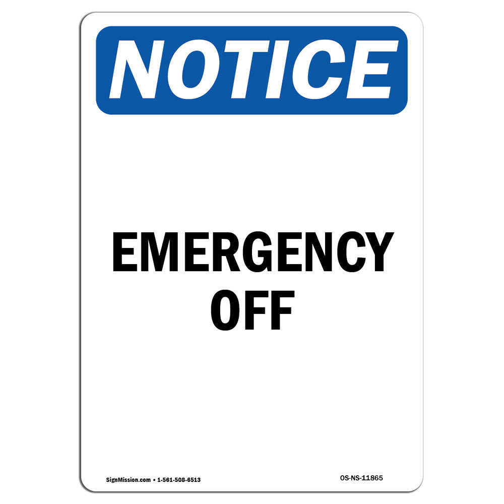 SignMission Emergency off Sign | Wayfair