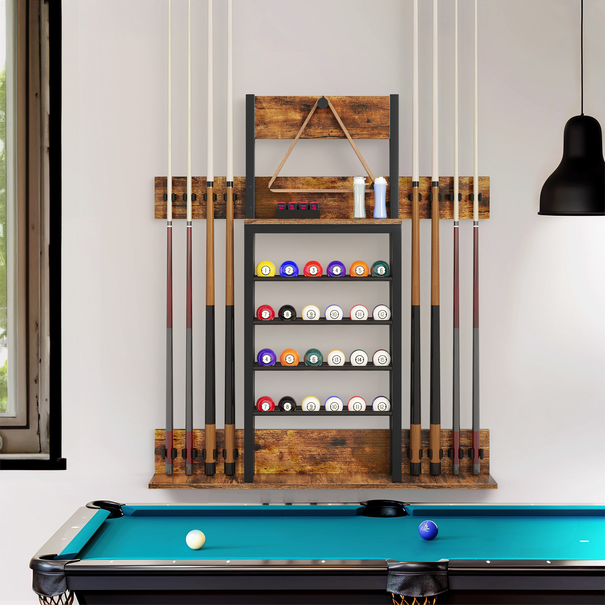 Balconera Metal Pool Cue Rack | Wayfair