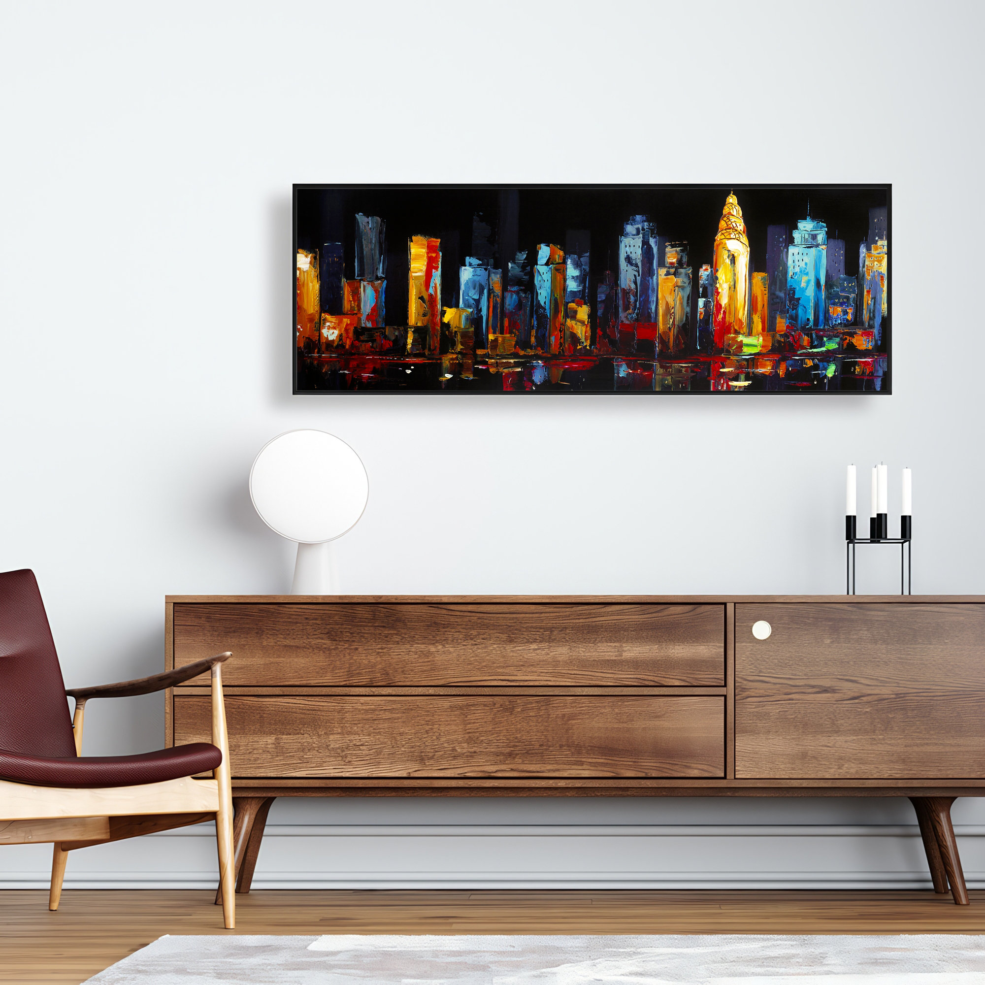 Begin Edition International Inc. Colorful Abstract Cityscape Canvas ...
