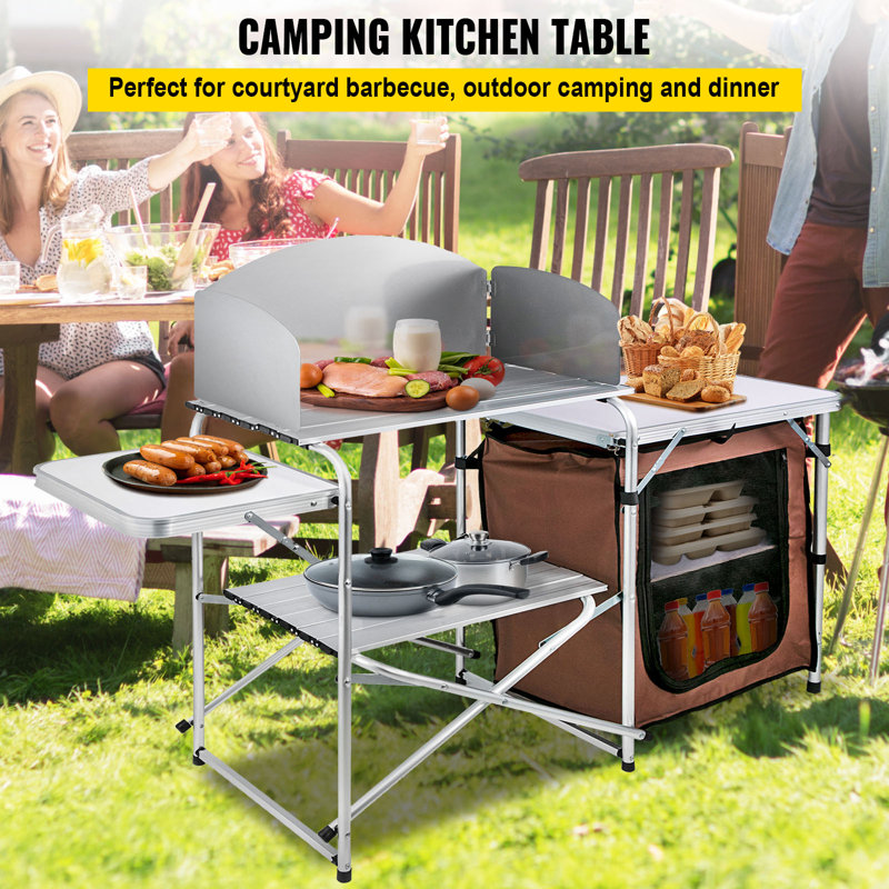 VEVOR Camping Kitchen Table Folding Portable Tent & Reviews | Wayfair