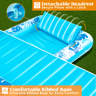 Sloosh 70" x 46" Inflatable Tanning Pool Lounger Float with Pillow ...