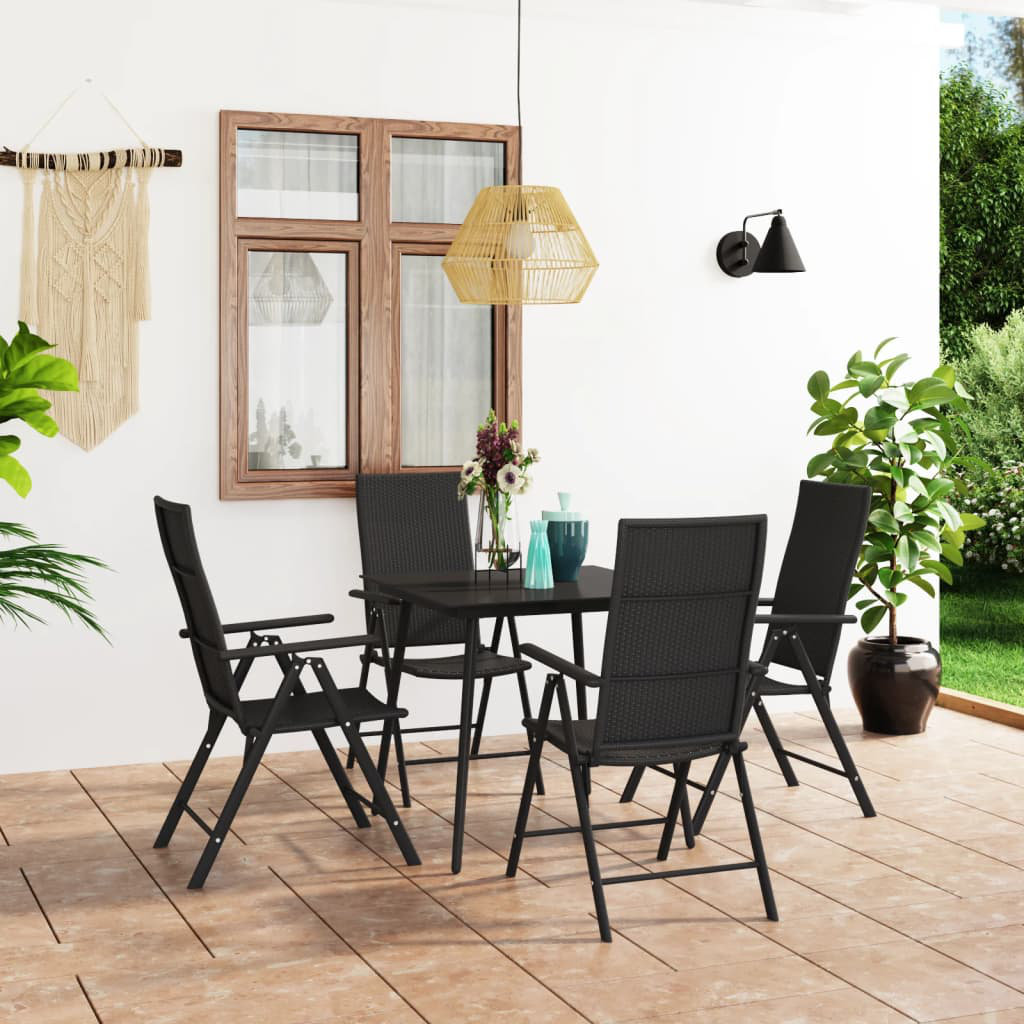 George Oliver 5 Piece Garden Dining Set Black - Wayfair Canada