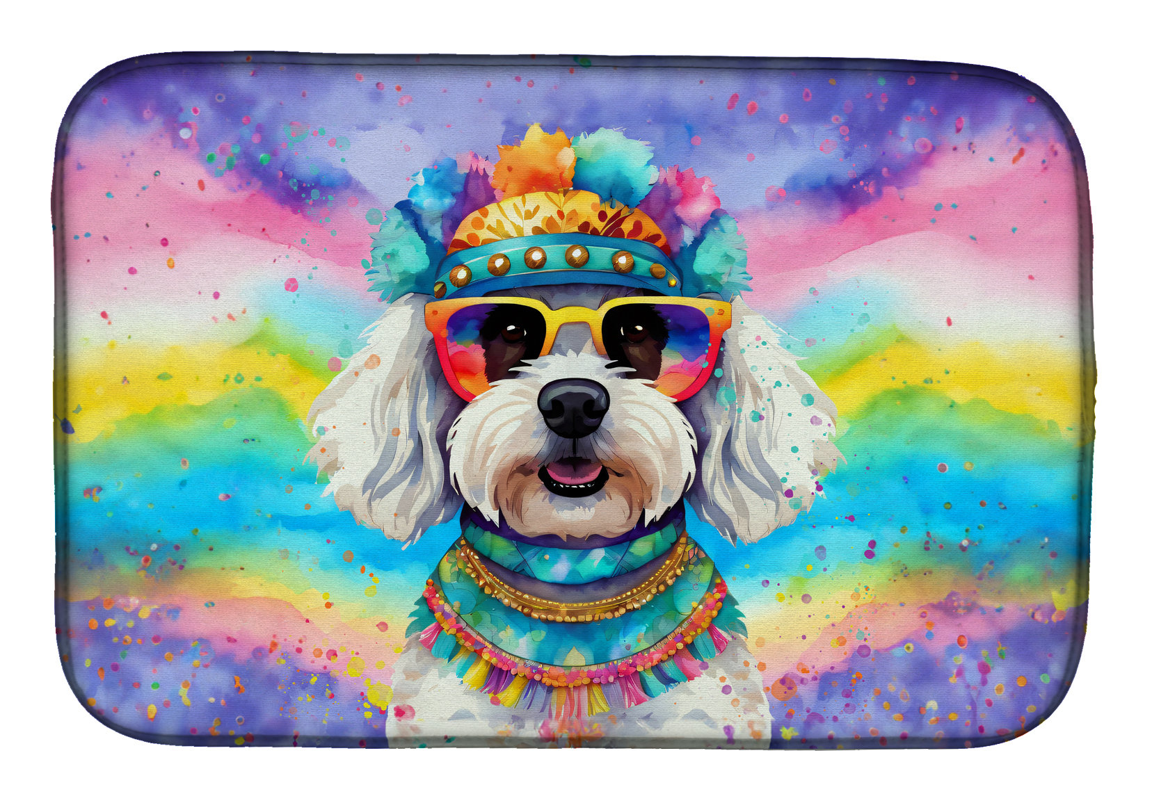 Caroline's Treasures Bichon Frise Hippie Dawg Dish Drying Mat - Wayfair ...