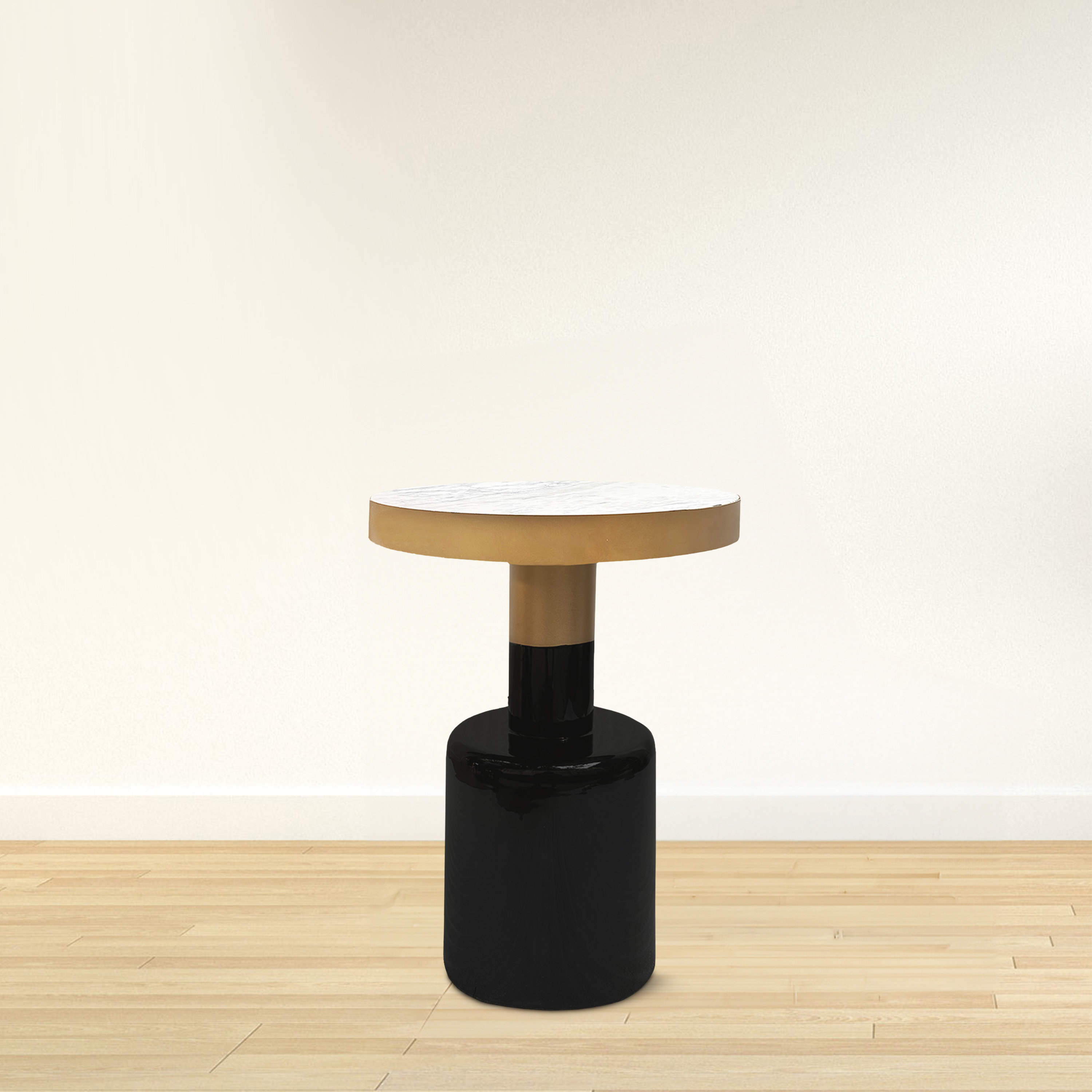 Mercer41 Heber Genuine Marble top Pedestal Base End Table | Wayfair