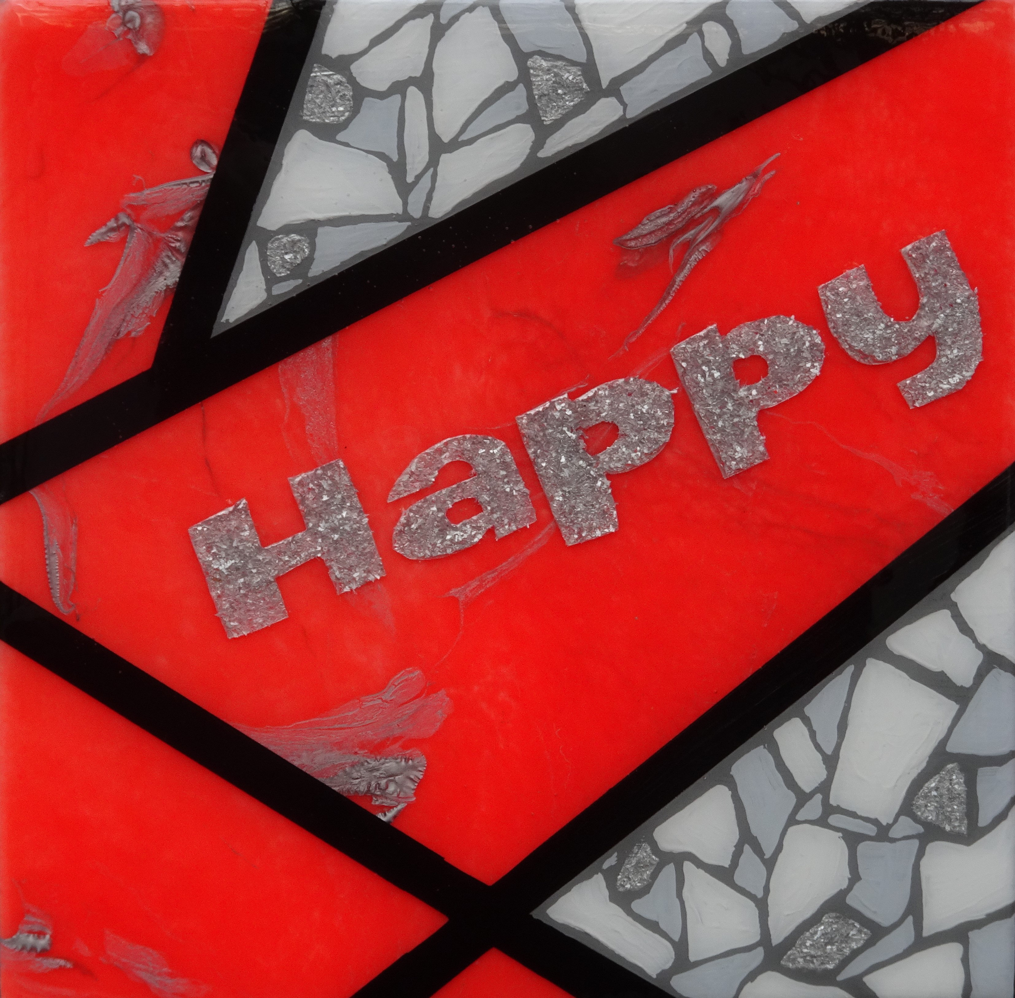 Wrought Studio™ One-of-a-Kind Original Anginette Happy-Red - Textual ...