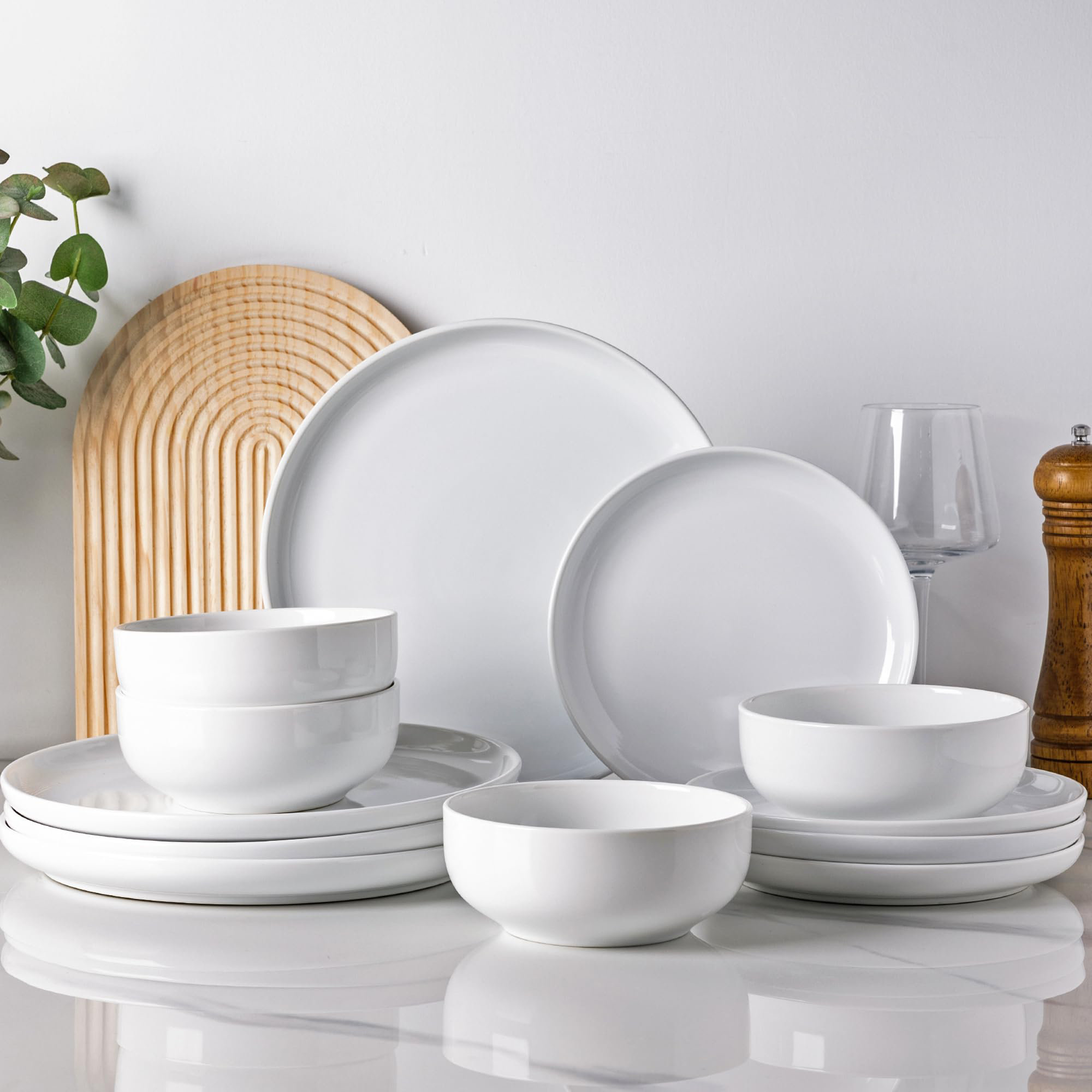 Latitude Run® 12 Pieces Stoneware Dinnerware Set Service for 4 | Wayfair