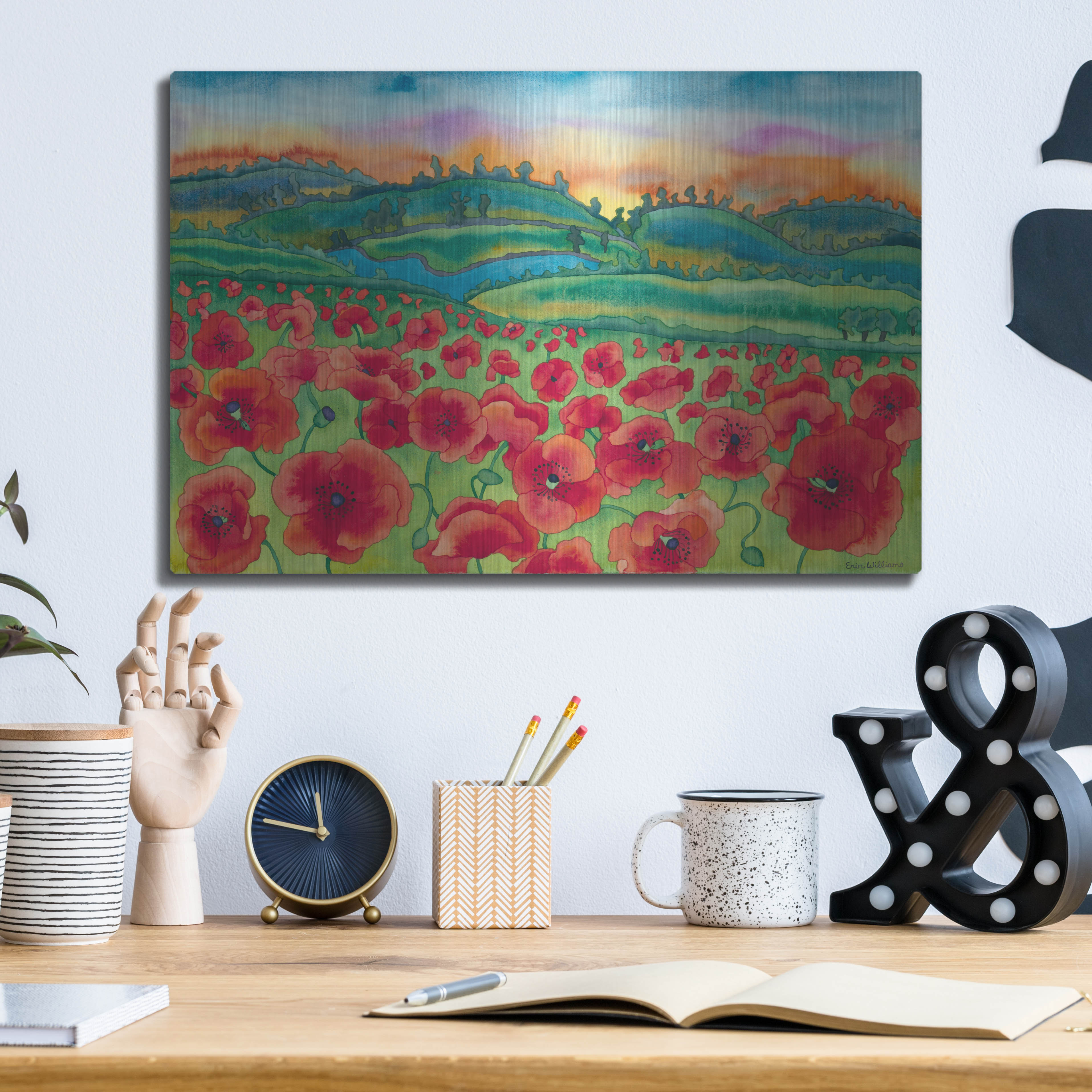 Winston Porter Magical Poppy Field' by Carissa Luminess, Metal Wall Art ...