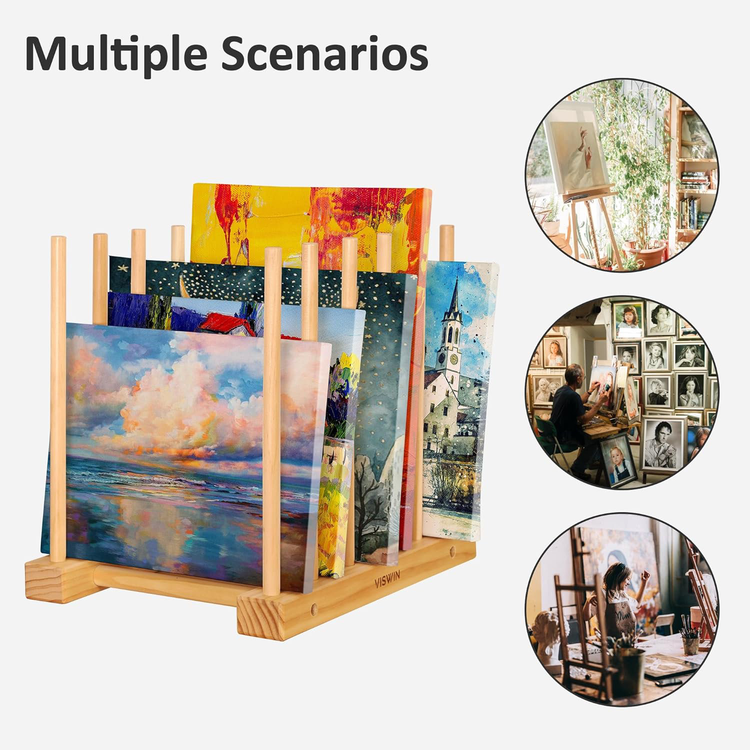 Latitude Run® Wooden Tabletop Art Rack - Wayfair Canada