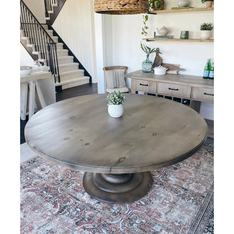 Alexander Designs Round Solid Wood Dining Table - Wayfair Canada