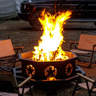 Arlmont & Co. 42 inch Fire Pit for Outside, Heavy Duty Wood Burning ...