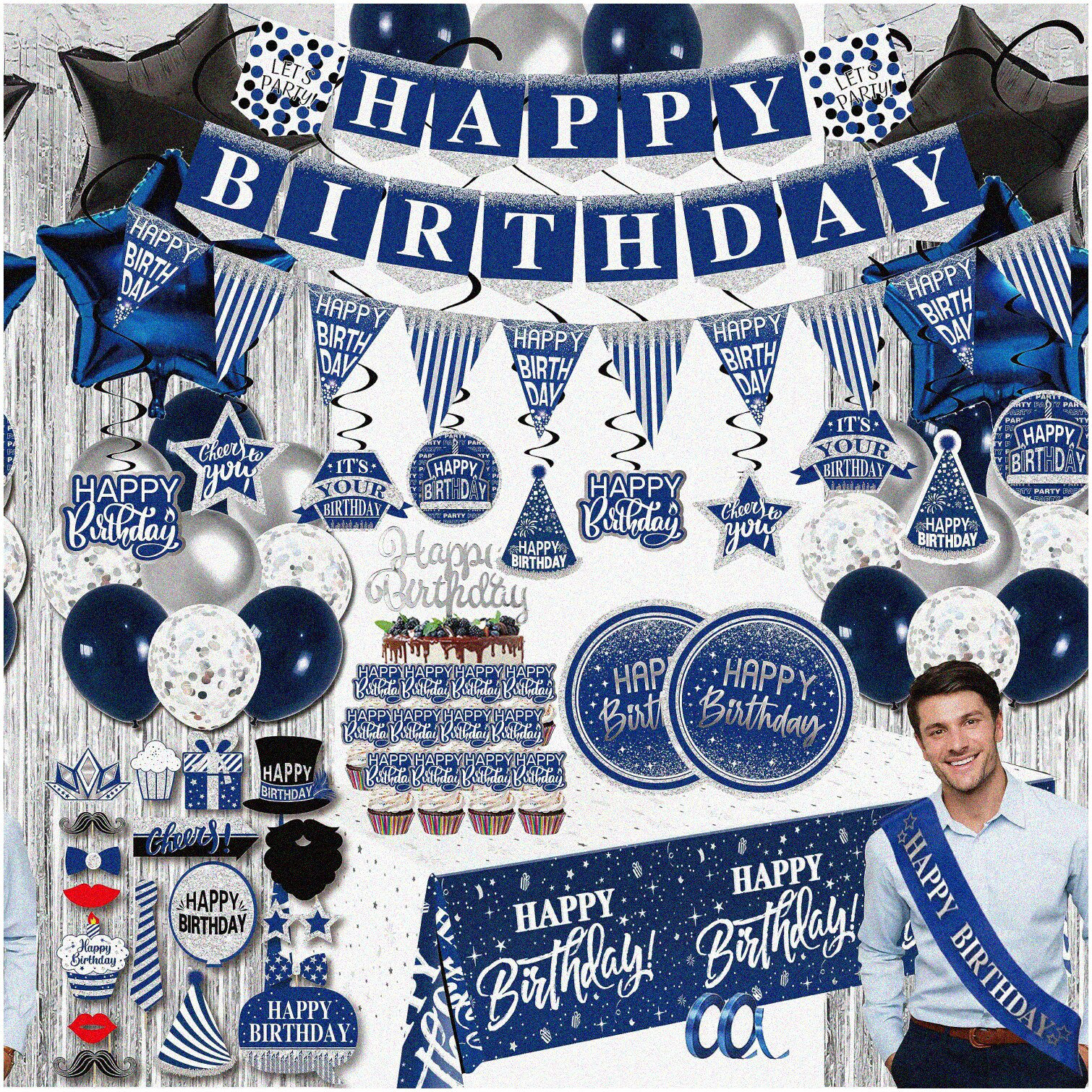 BRBCA Blue Baby Shower Banner Yard Decoration | Wayfair