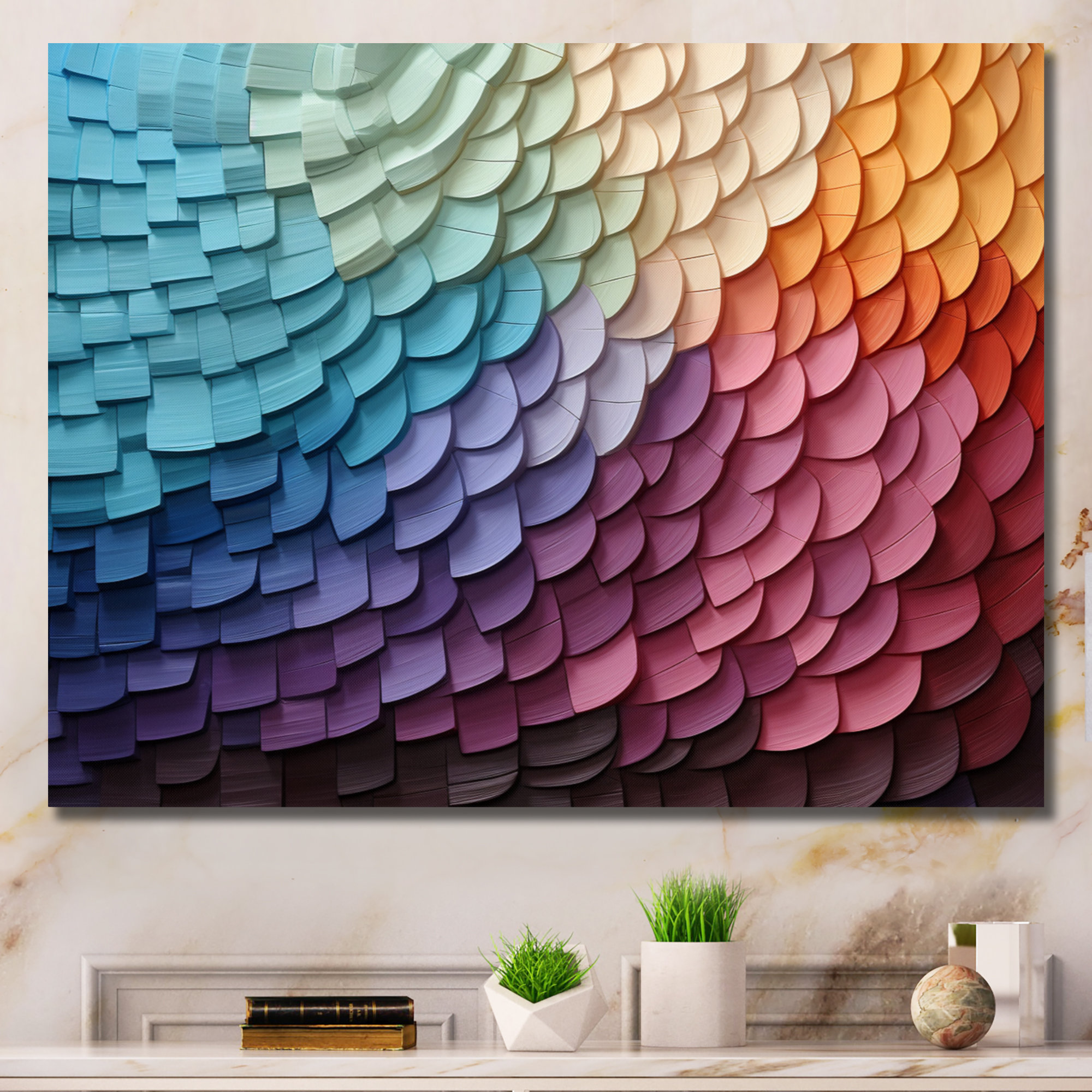 Latitude Run® Opt Art Harmonious Spectrum I - Modern Canvas Prints ...