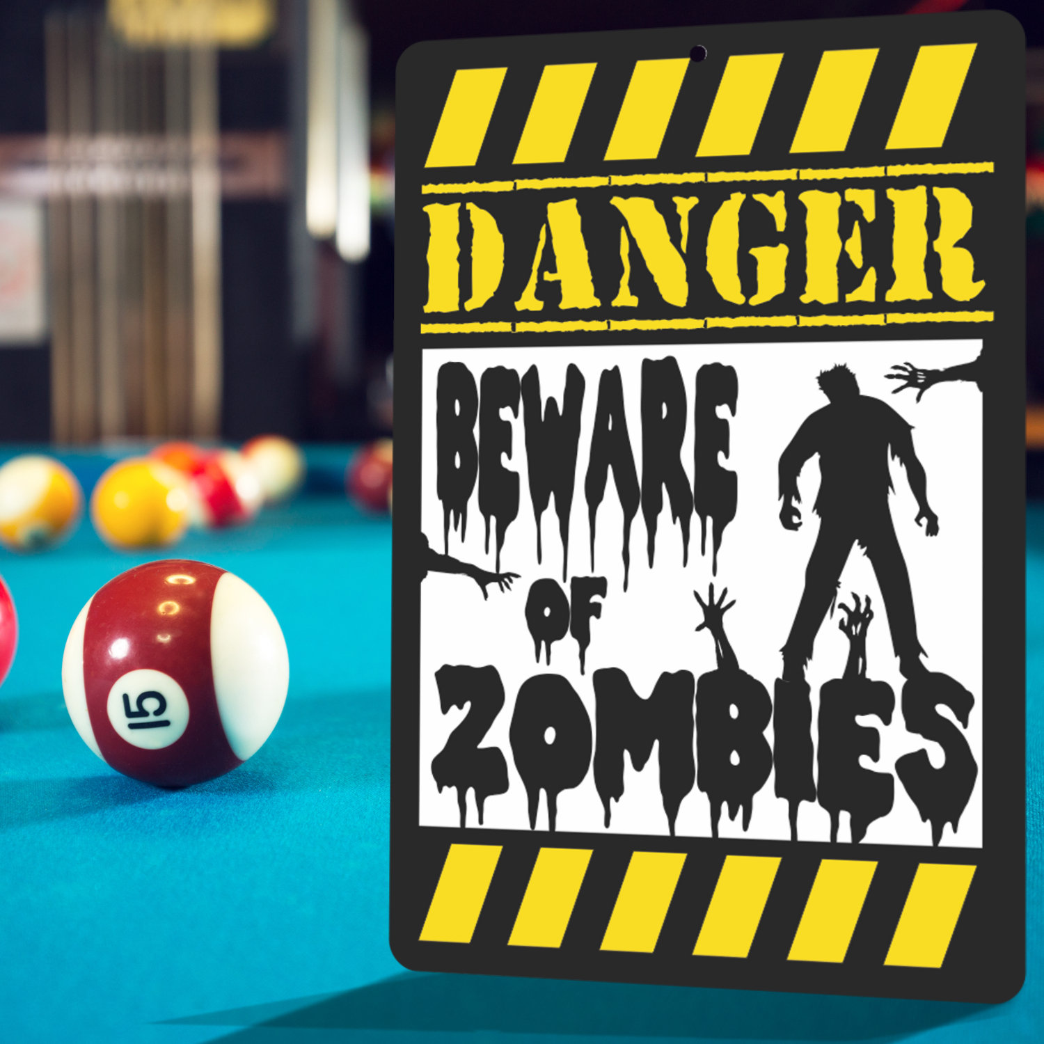 ATX CUSTOM SIGNS Danger Beware Of Zombies Sign, Indoor And Outdoor Sign ...
