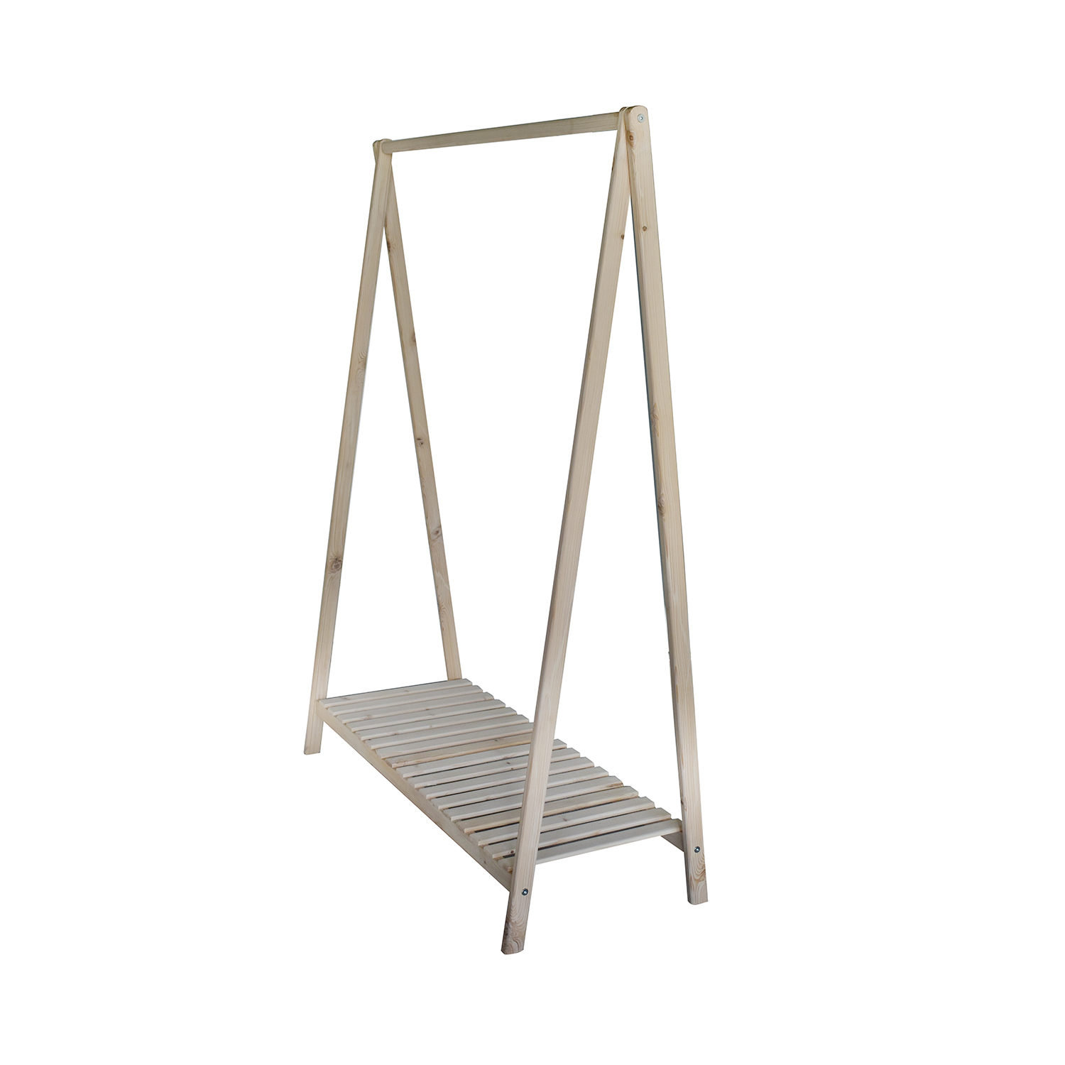East Urban Home 45.3" Solid Wood Clothes Rack | Wayfair