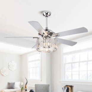 Chrome Ceiling Fans You'll Love | Wayfair