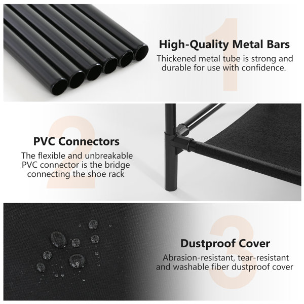 Rebrilliant 50 Pair Stackable Shoe Rack & Reviews | Wayfair