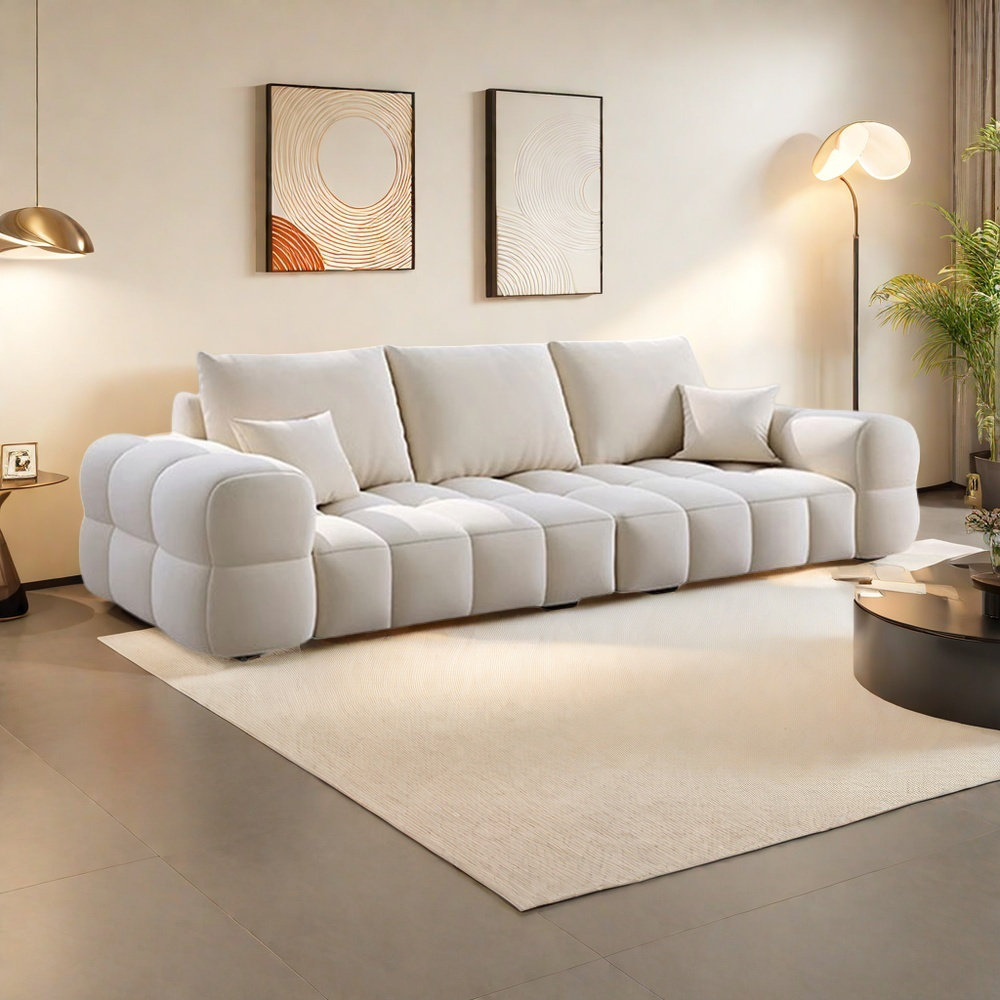 ANCOREY French cream style living room sofa | Wayfair