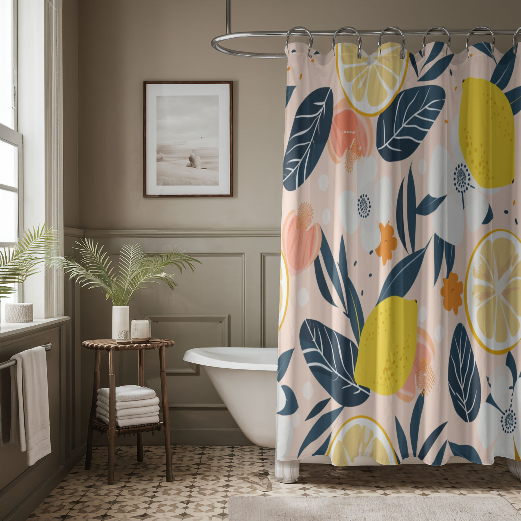 Latitude Run® Beach Joy - Premium Shower Curtain | Wayfair