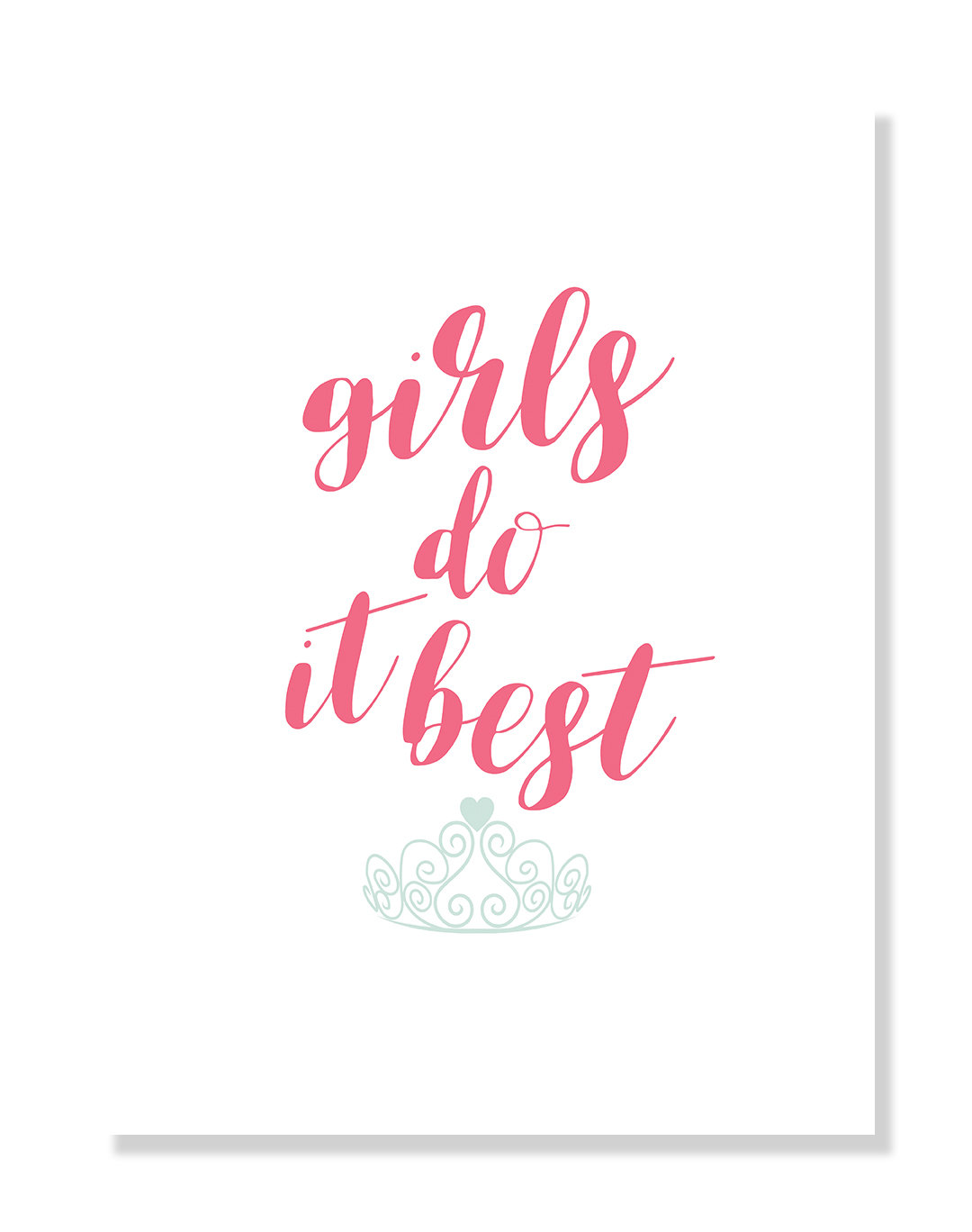 Casa Fine Arts Juvenile Rolled 'Girls Do It' Paper Print - Wayfair Canada