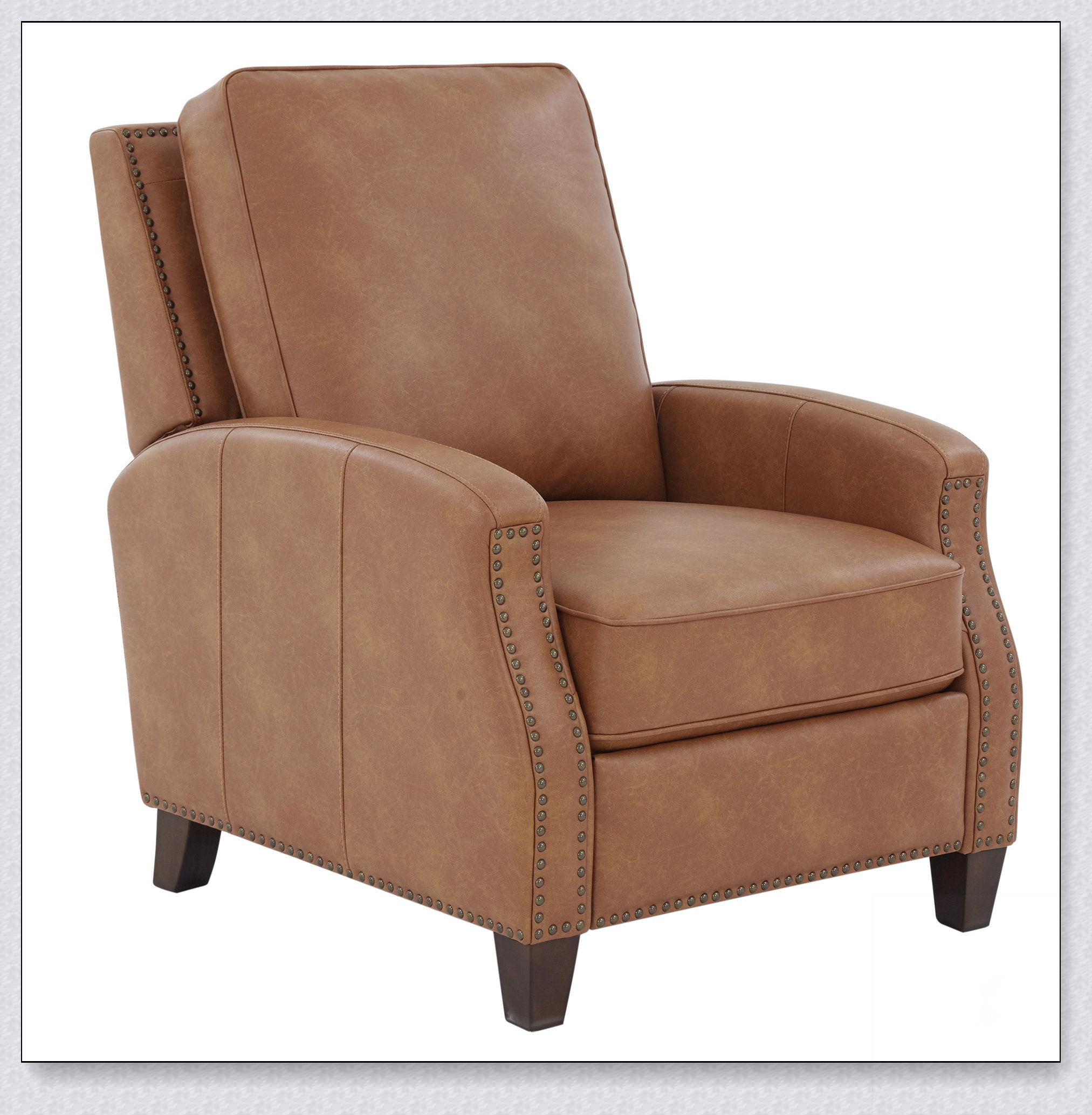 Red Barrel Studio® Jack Midnight Faux Leather Push Back Recliner High ...