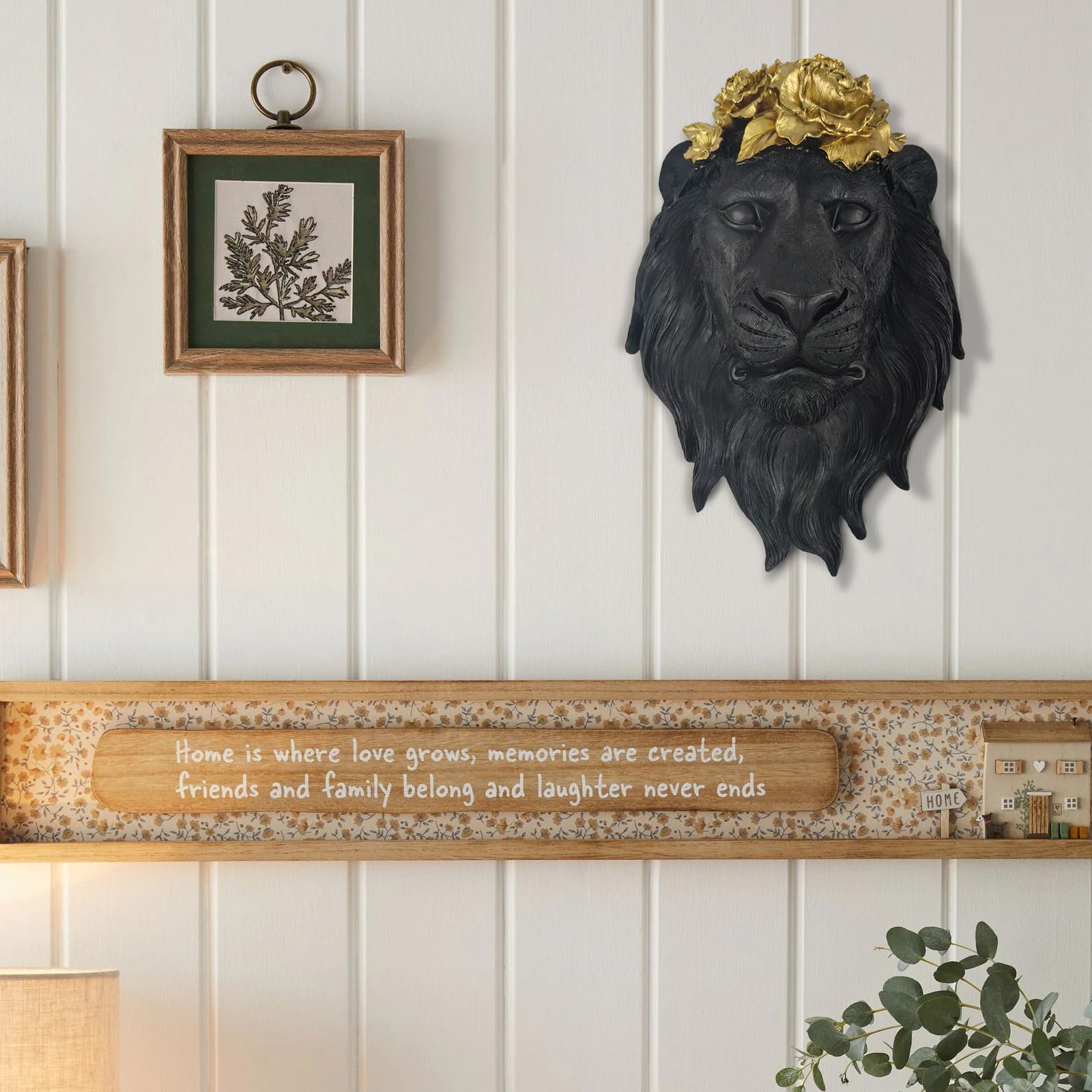 Mercer41 Unique Animal Head Wall Decor - Faux Lion Wall Sculpture For ...