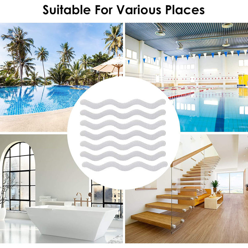 George Oliver Dorree Anti-Slip Shower Stickers 24 PCS Bathtub Strips ...