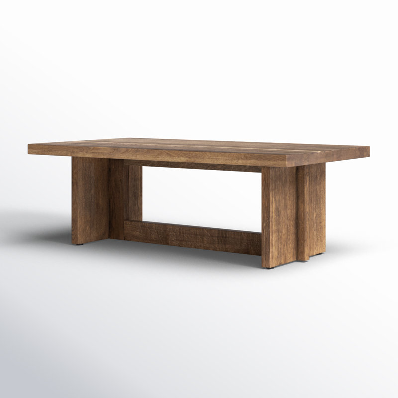 Birch Lane™ Stilo Solid Wood Trestle Coffee Table & Reviews | Wayfair