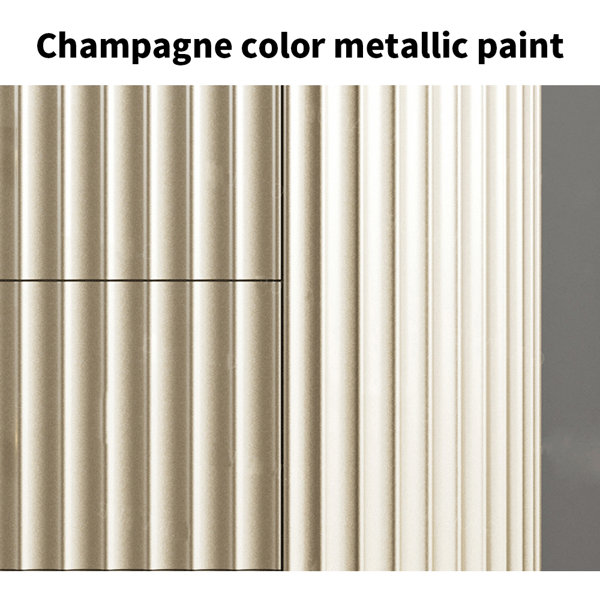 Atta Avenue Champagne Gold Solid Wood Accent Cabinet Solid Wood Accent ...