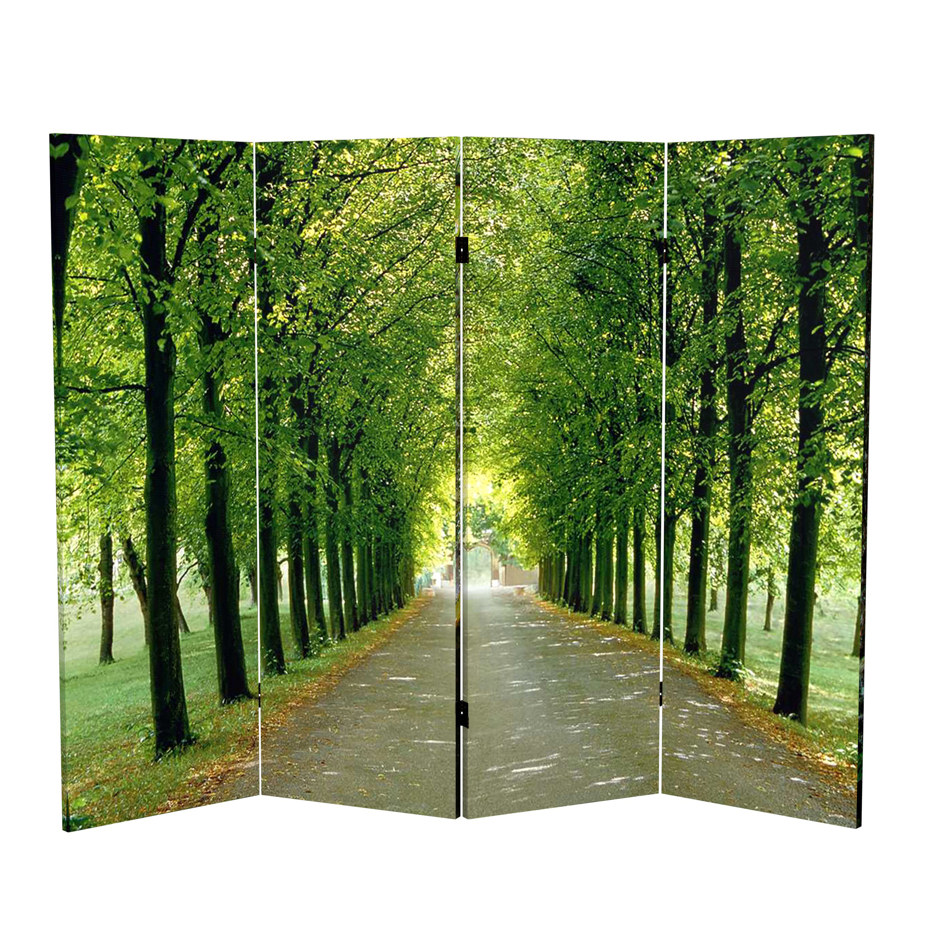 Red Barrel Studio Joesph Walk in the Woods Canvas Folding Room Divider ...