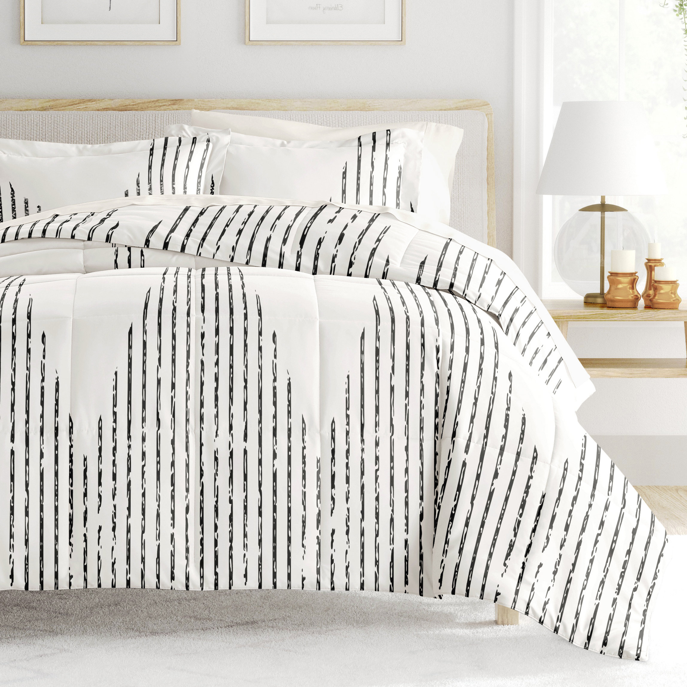 IEnjoy Home 7-Piece Bedding Bundle - Pattern Comforter and Sheet Set ...