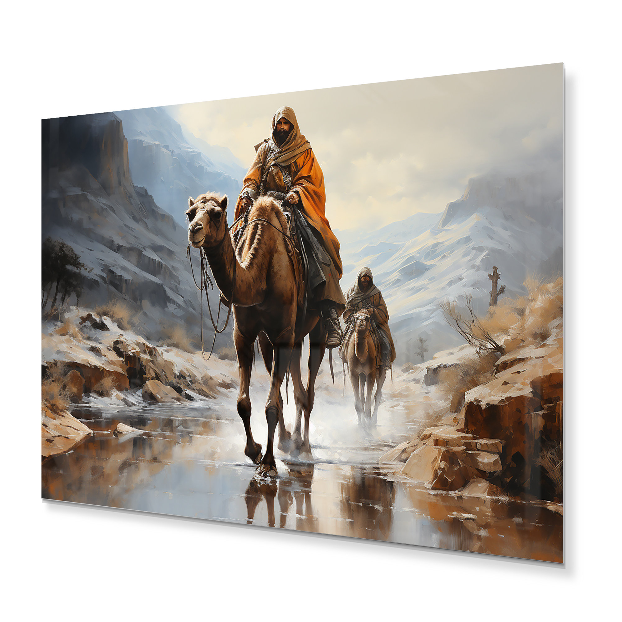 Union Rustic Camel Desert Wanderer Collage - Animals Metal Art Print ...
