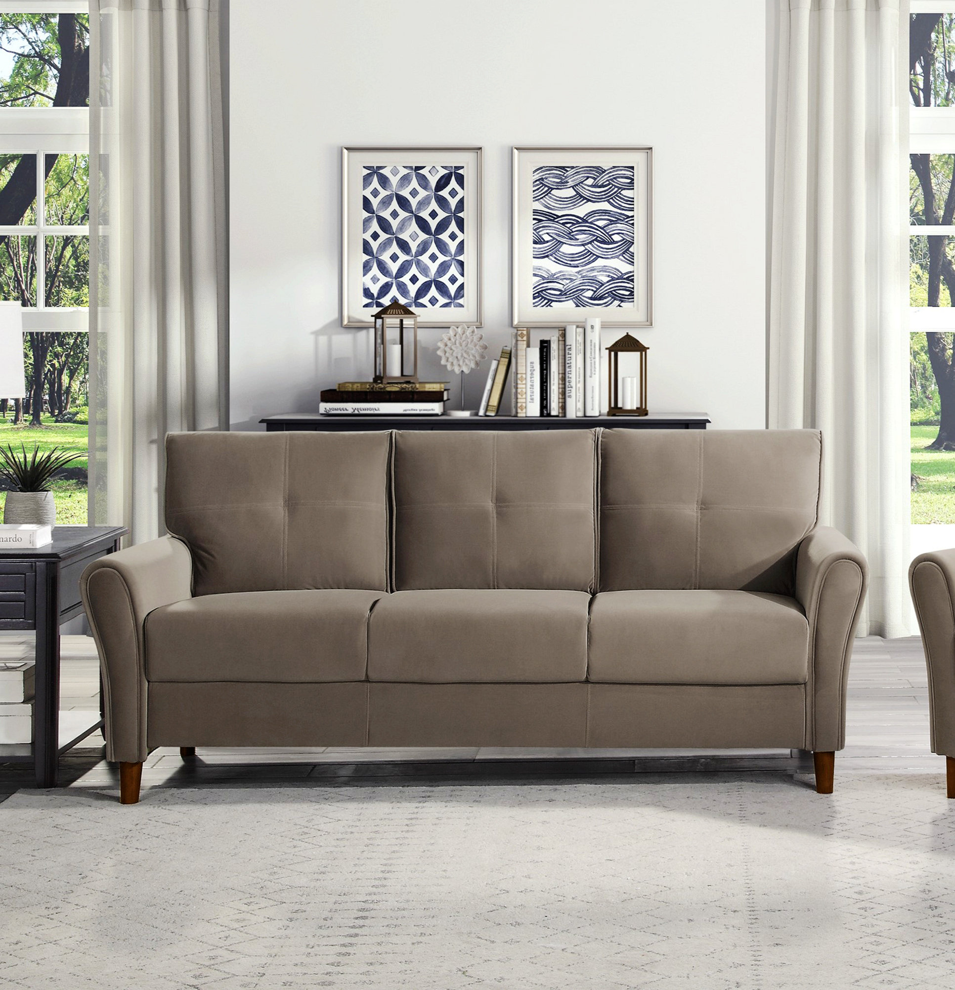 Latitude Run® Upholstered Sofa With Wood Frame For Living Room, Modern ...