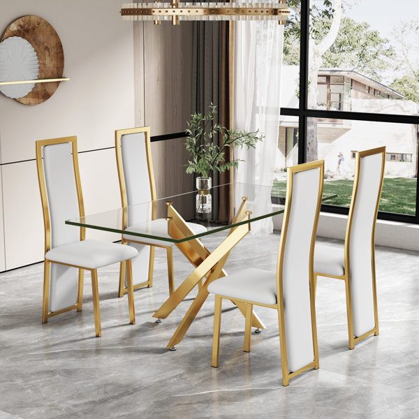 Mercer41 Luxury Velvet Upholstered Dining Chairs - Modern Design ...