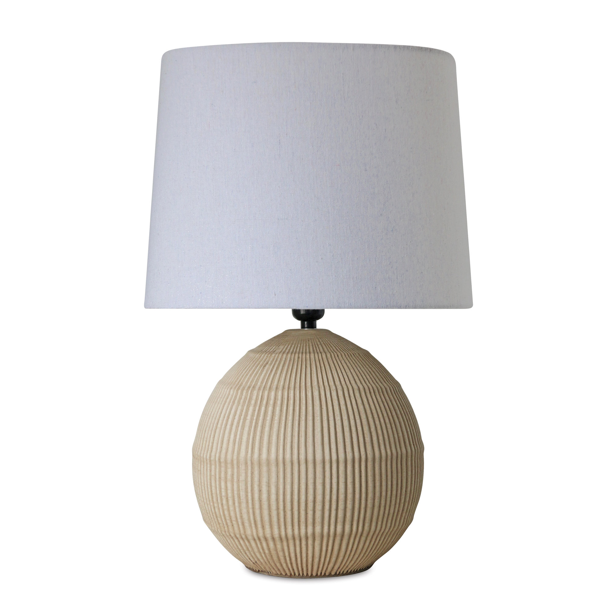 Ebern Designs Ribbed Ceramic Table Lamp 20.5"H | Wayfair