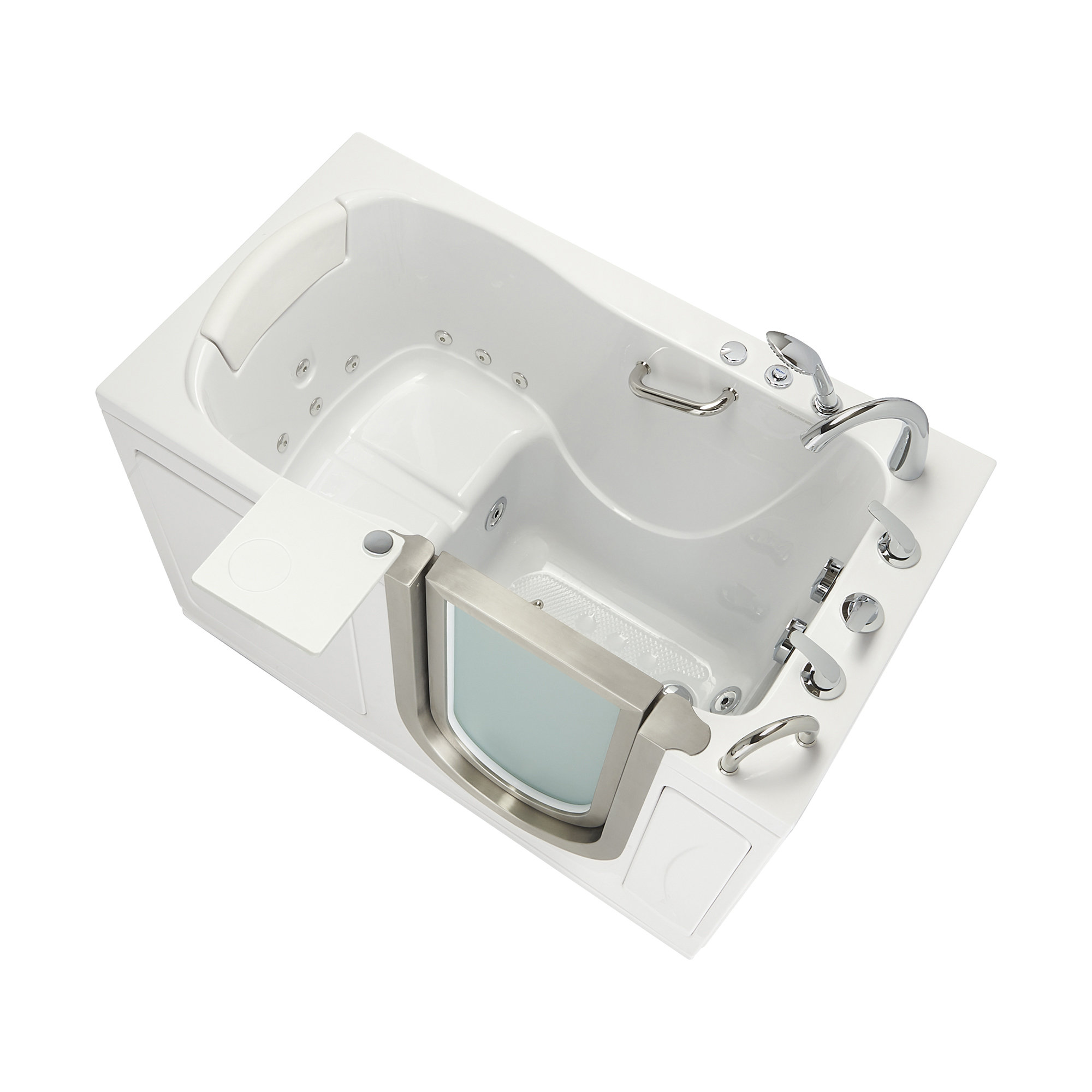 Ella Walk In Bath Royal 32"x52" Acrylic Hydro Massage Walk-In Bathtub ...