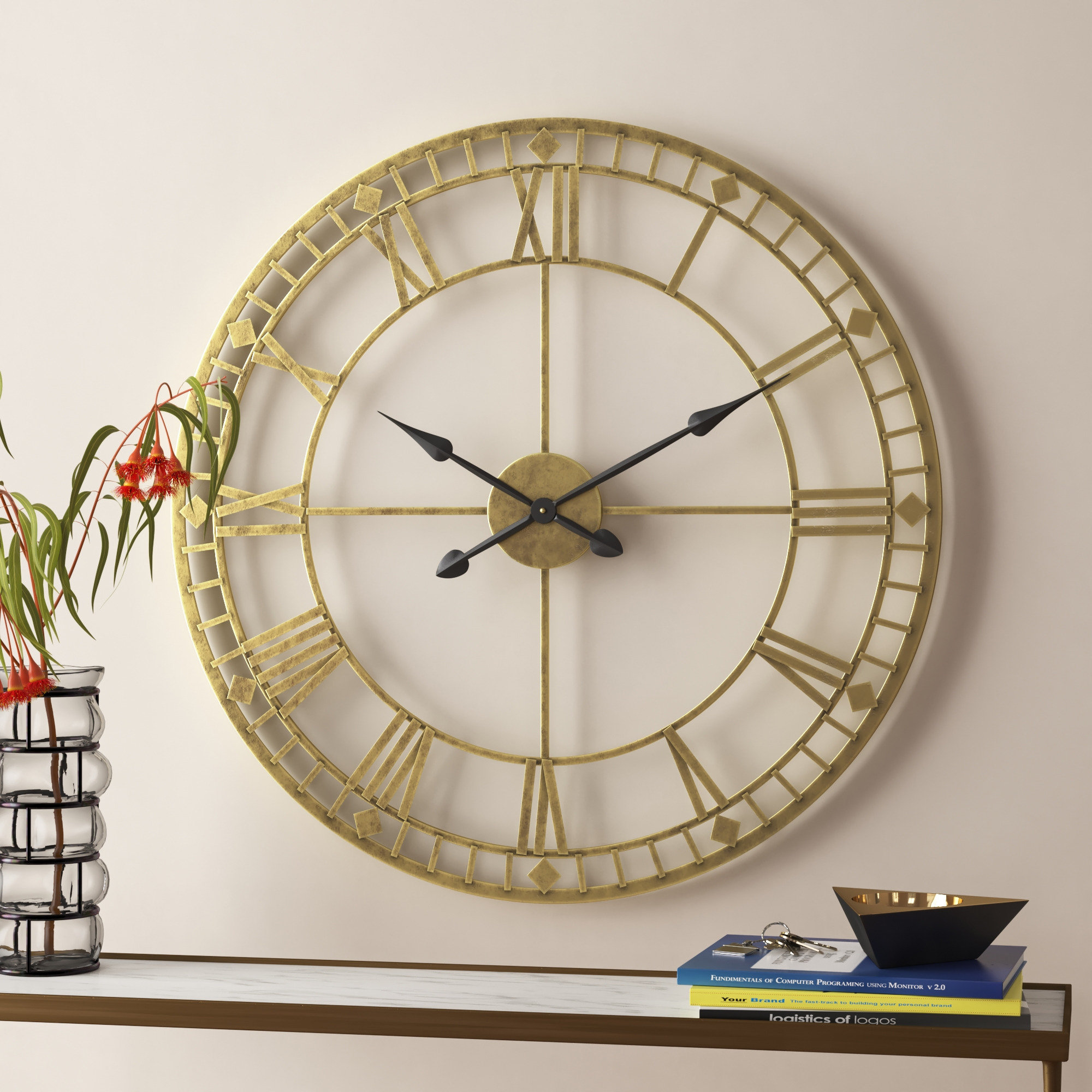Three Posts Oversized Beaver Creek 80cm Wall Clock & Reviews | Wayfair ...
