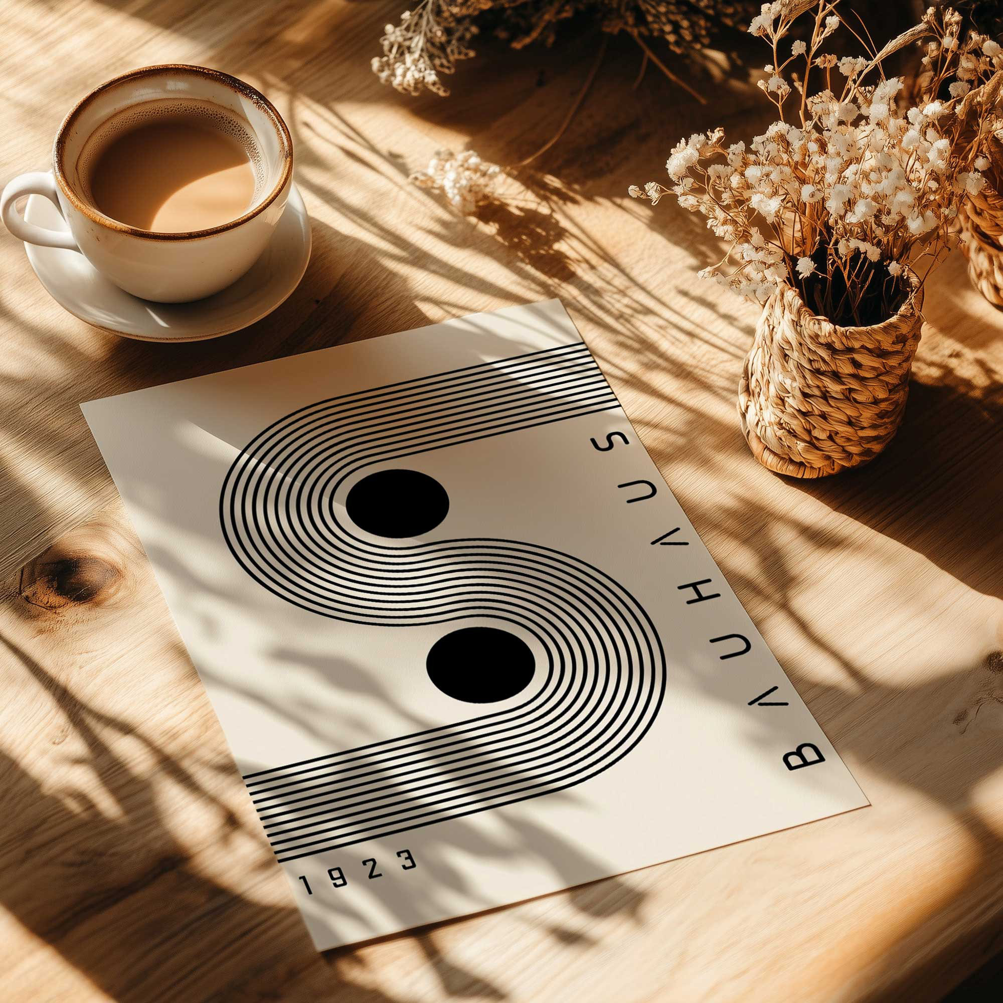 Wrought Studio™ Bauhaus Black Dot Balance Print | Wayfair