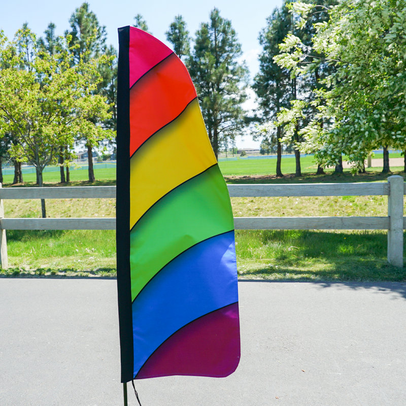 In The Breeze 4' Heavy Duty Colorful Double Sided Feather Banner 48 H x ...
