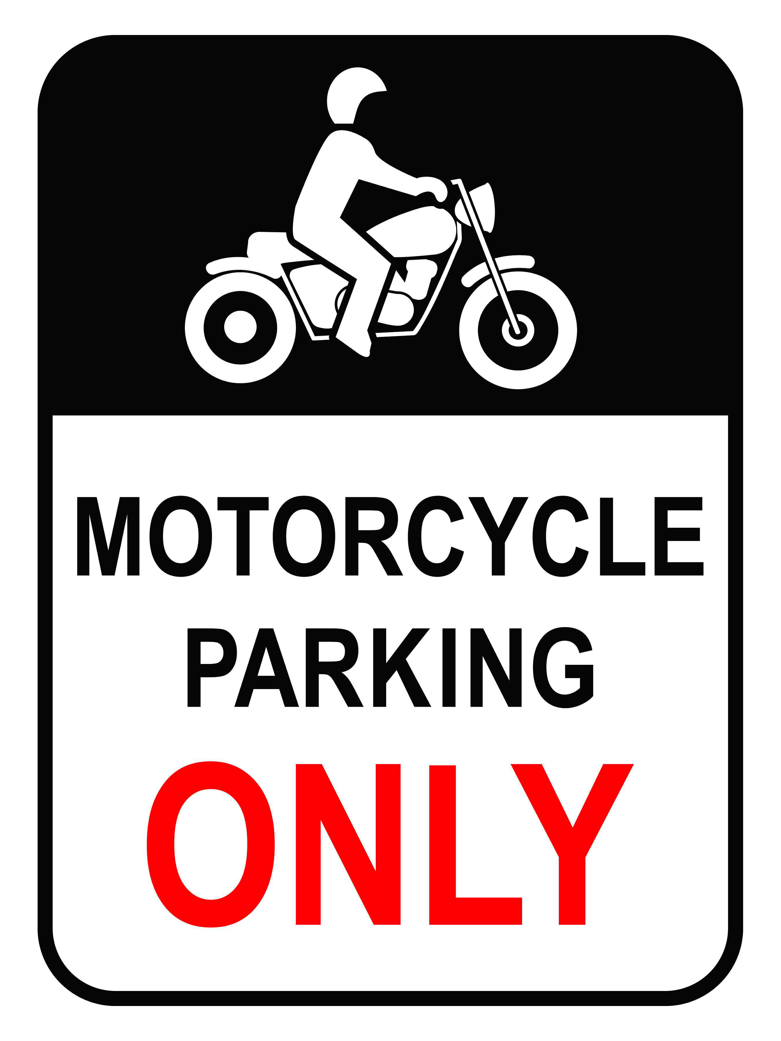 Trinx Motorcycle Parking only - Wrapped Canvas Print | Wayfair